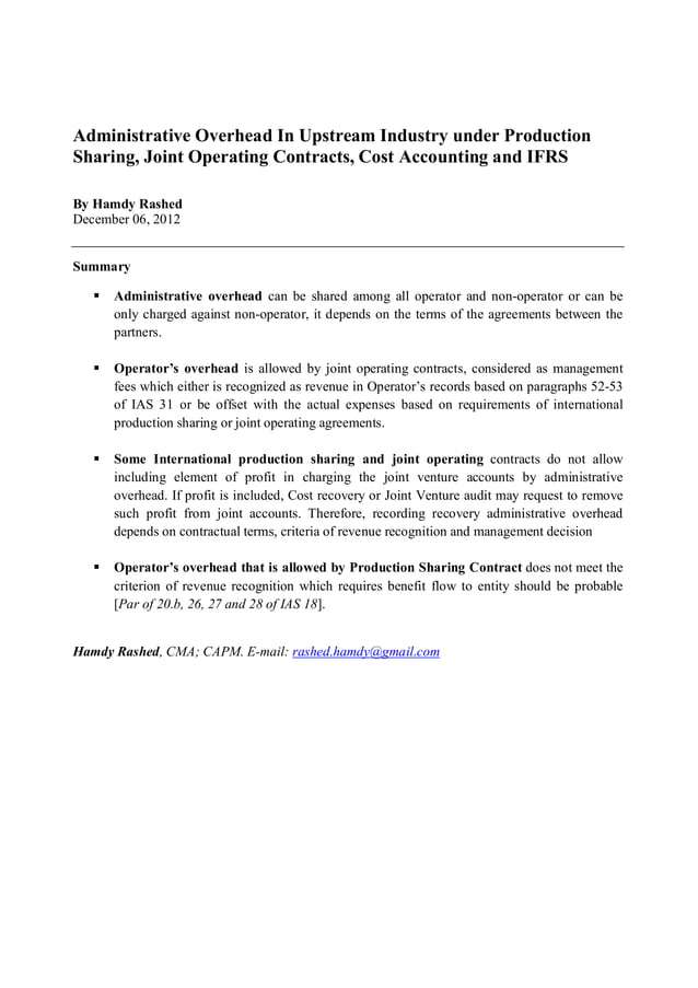 Administrative overhead in_upstream_petroleum_industry | PDF