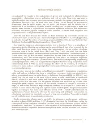 Administrative reform | PDF | Political Issues & policy | Politics