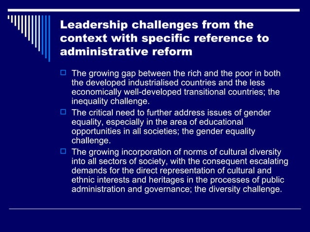Administrative reform as adaptive challenge | PPT | Civic affairs ...