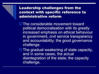 Administrative reform as adaptive challenge | PPT
