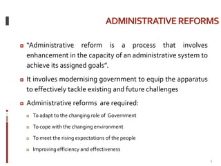 Administrative reforms | PPTX