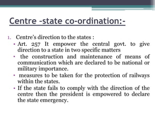 Administrative relation between centre and state art l lb c | PPTX