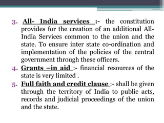 Administrative relation between centre and state art l lb c | PPTX