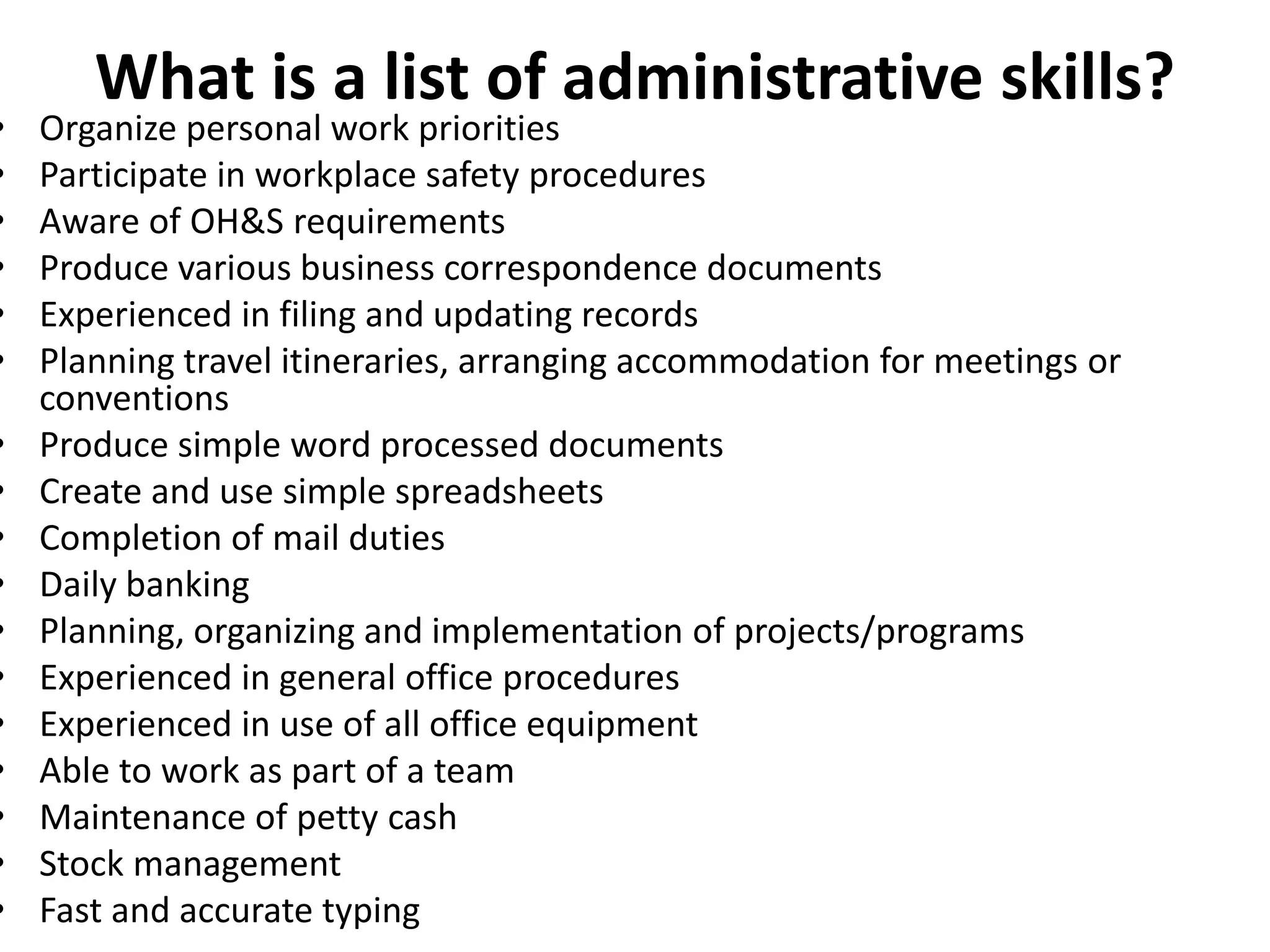 Administrative skills | PPTX