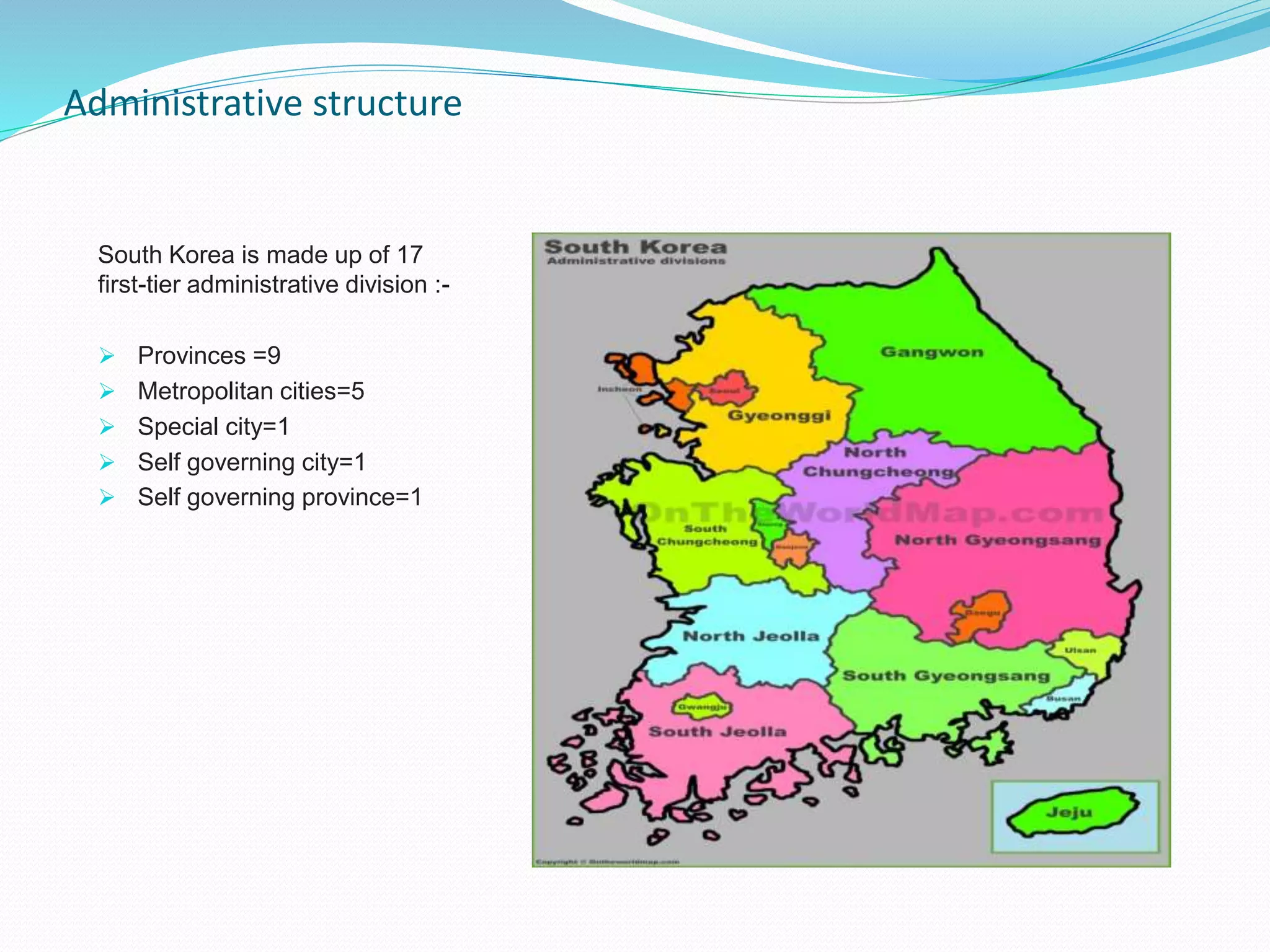 Administrative structure of south korea. | PPTX