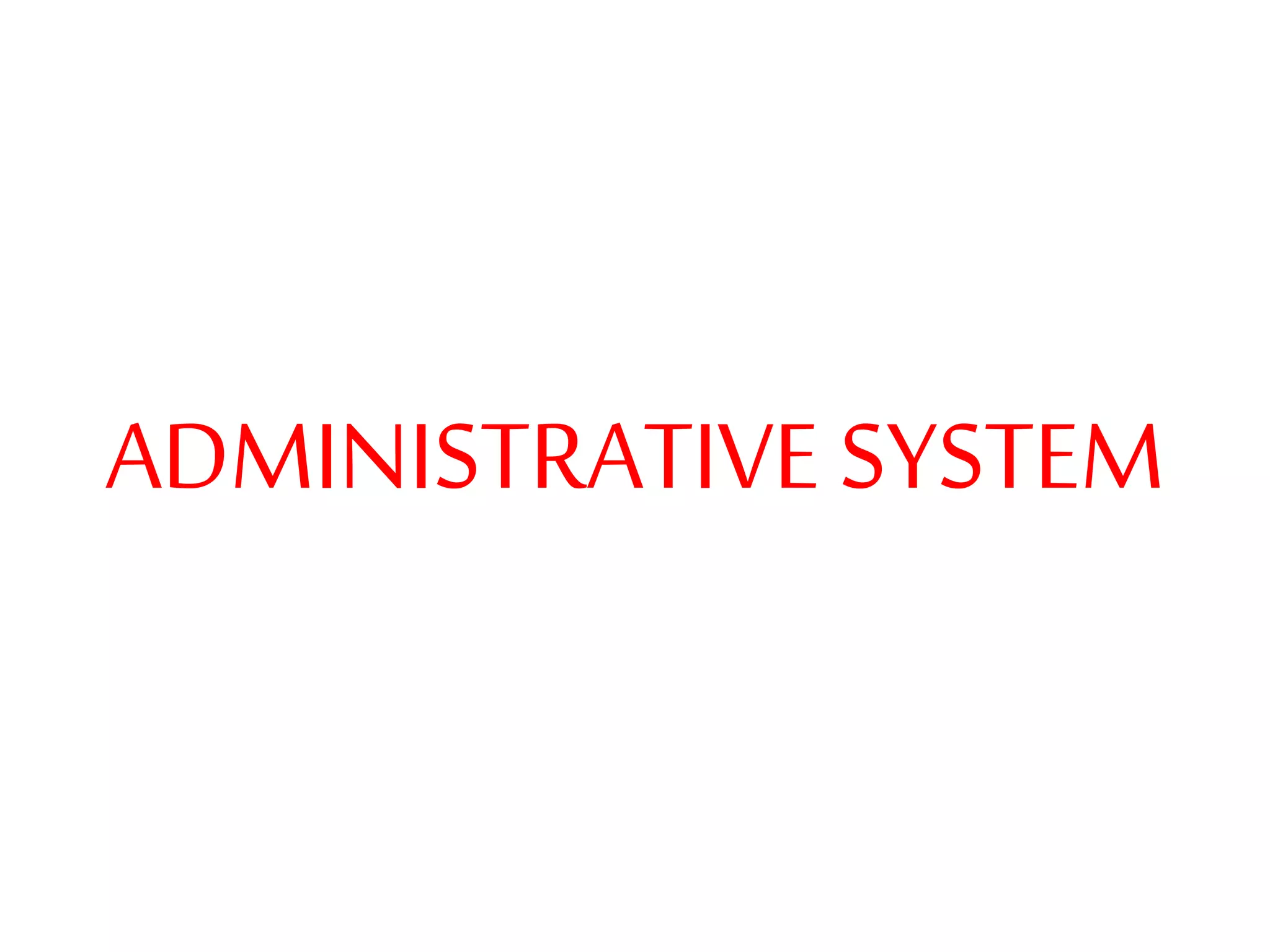 Administrative system | PPTX