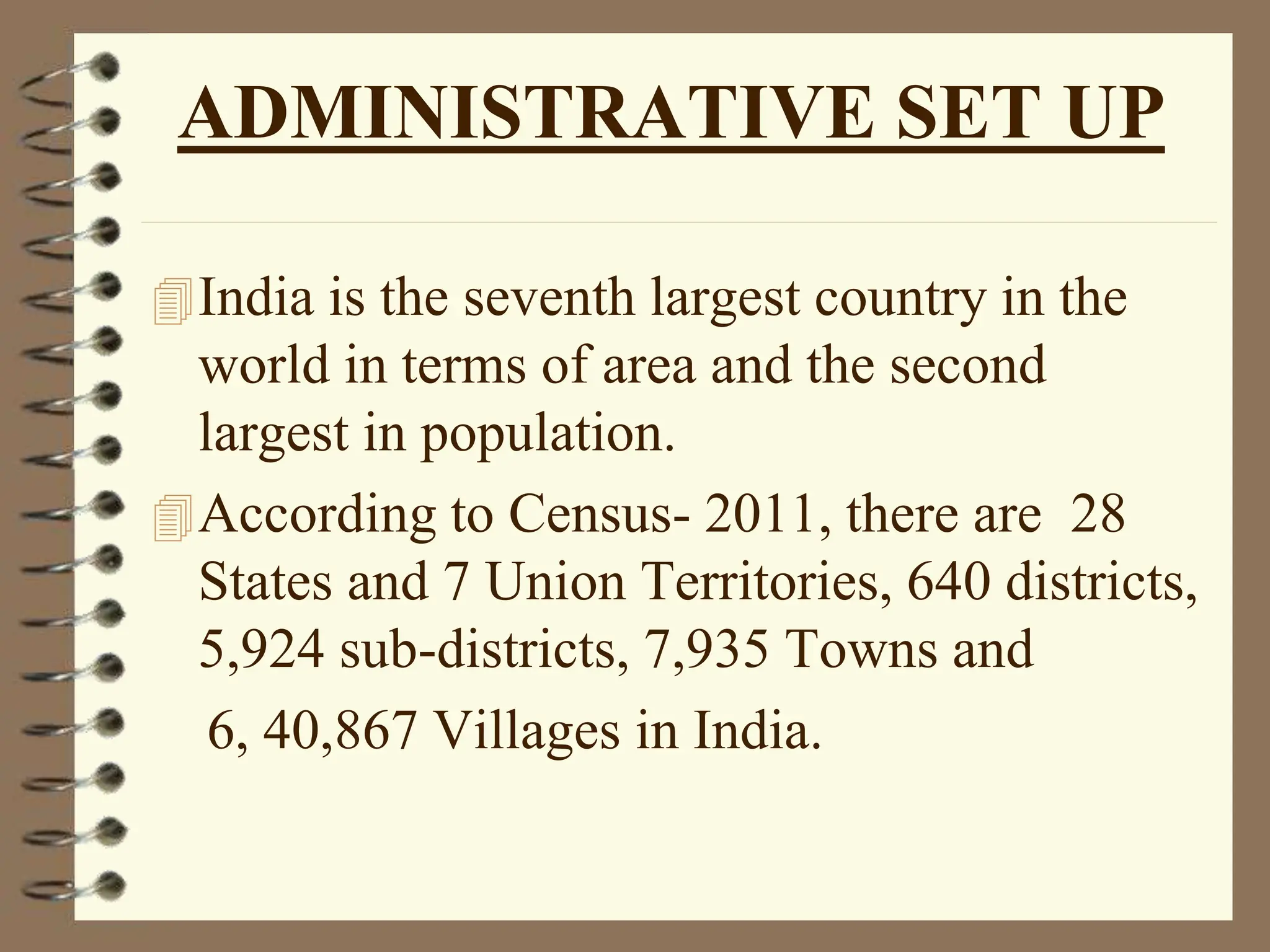 ppt on ADMINISTRATIVE SYSTEM OF INDIA.pptx