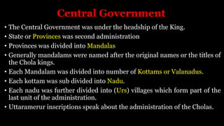 Administrative System of Cholas Dynasty | PDF