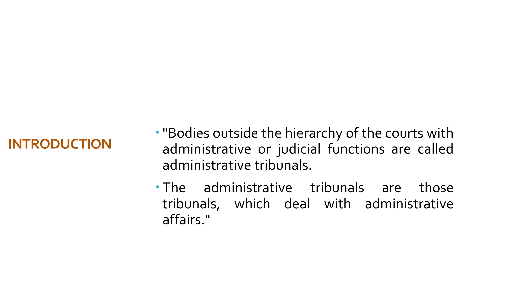 Administrative Tribunals, Administrative Law | PPTX