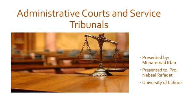 Administrative Tribunals, Administrative Law | PPTX