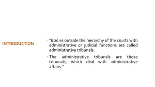 Administrative Tribunals, Administrative Law | PPTX