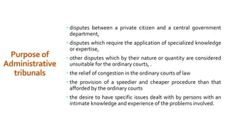 Administrative Tribunals, Administrative Law | PPTX