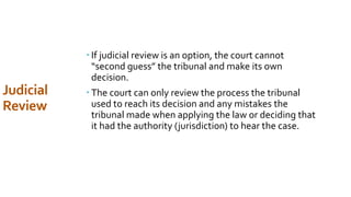 Administrative Tribunals, Administrative Law | PPTX
