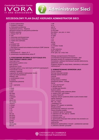 Administracja Sieci- szkolenie | PDF