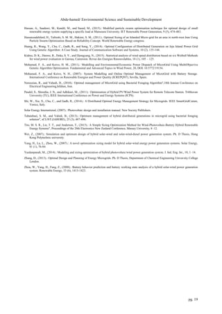 Optimal Sizing and Design of Isolated Micro-Grid systems | PDF