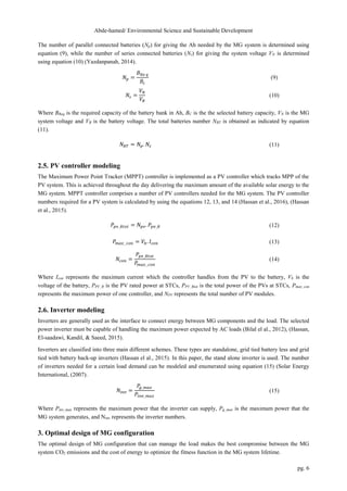 Optimal Sizing and Design of Isolated Micro-Grid systems | PDF