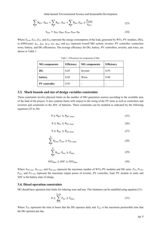Optimal Sizing and Design of Isolated Micro-Grid systems | PDF