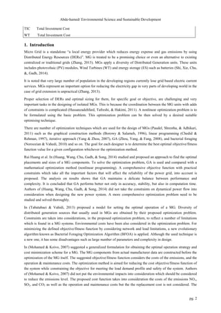 Optimal Sizing and Design of Isolated Micro-Grid systems | PDF