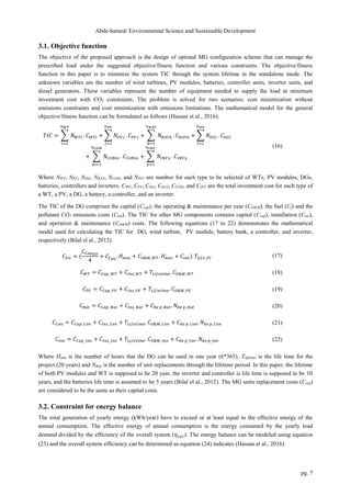 Optimal Sizing and Design of Isolated Micro-Grid systems | PDF
