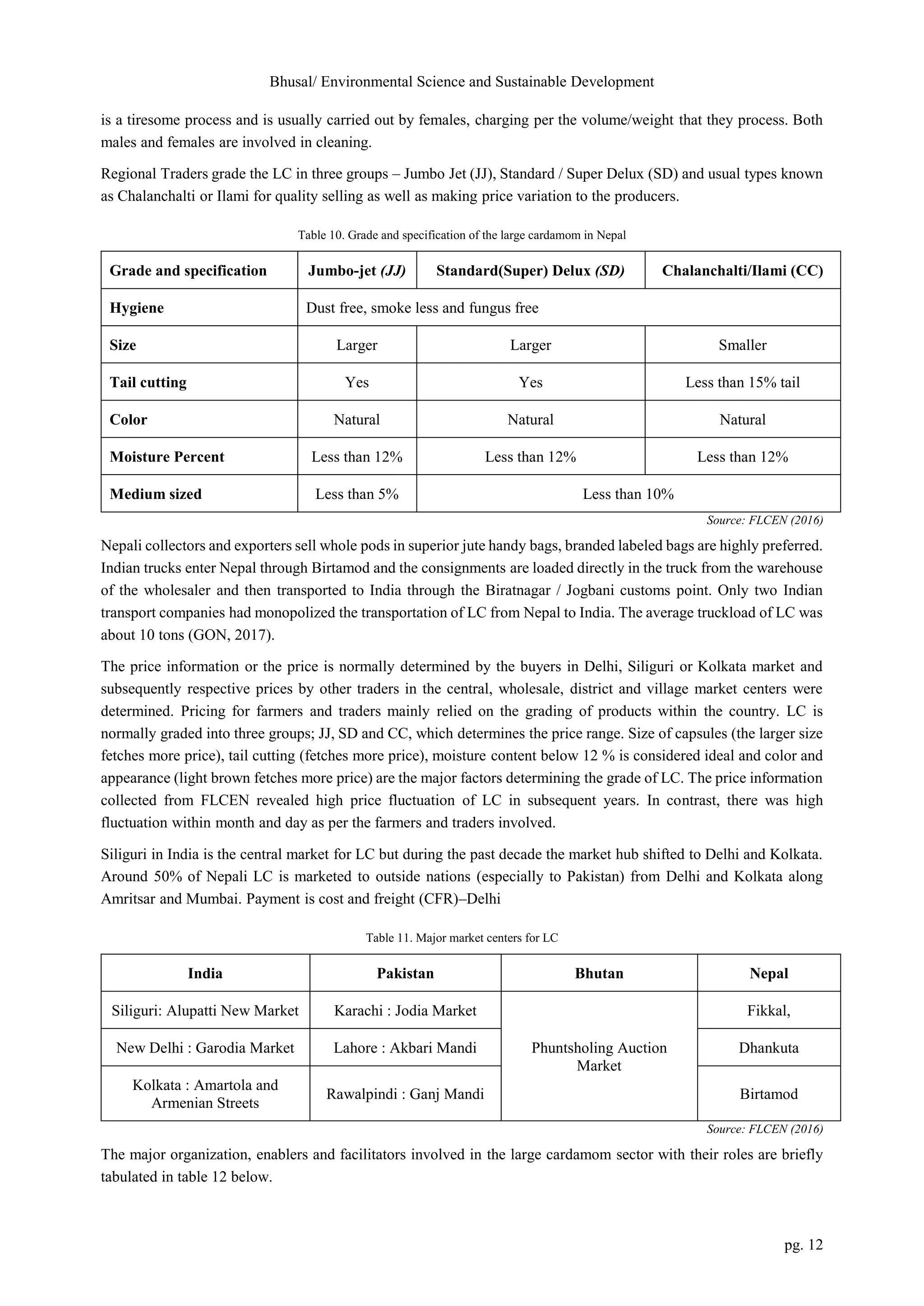 Value Chain Analysis of Large Cardamom in Taplejung District of Nepal ...