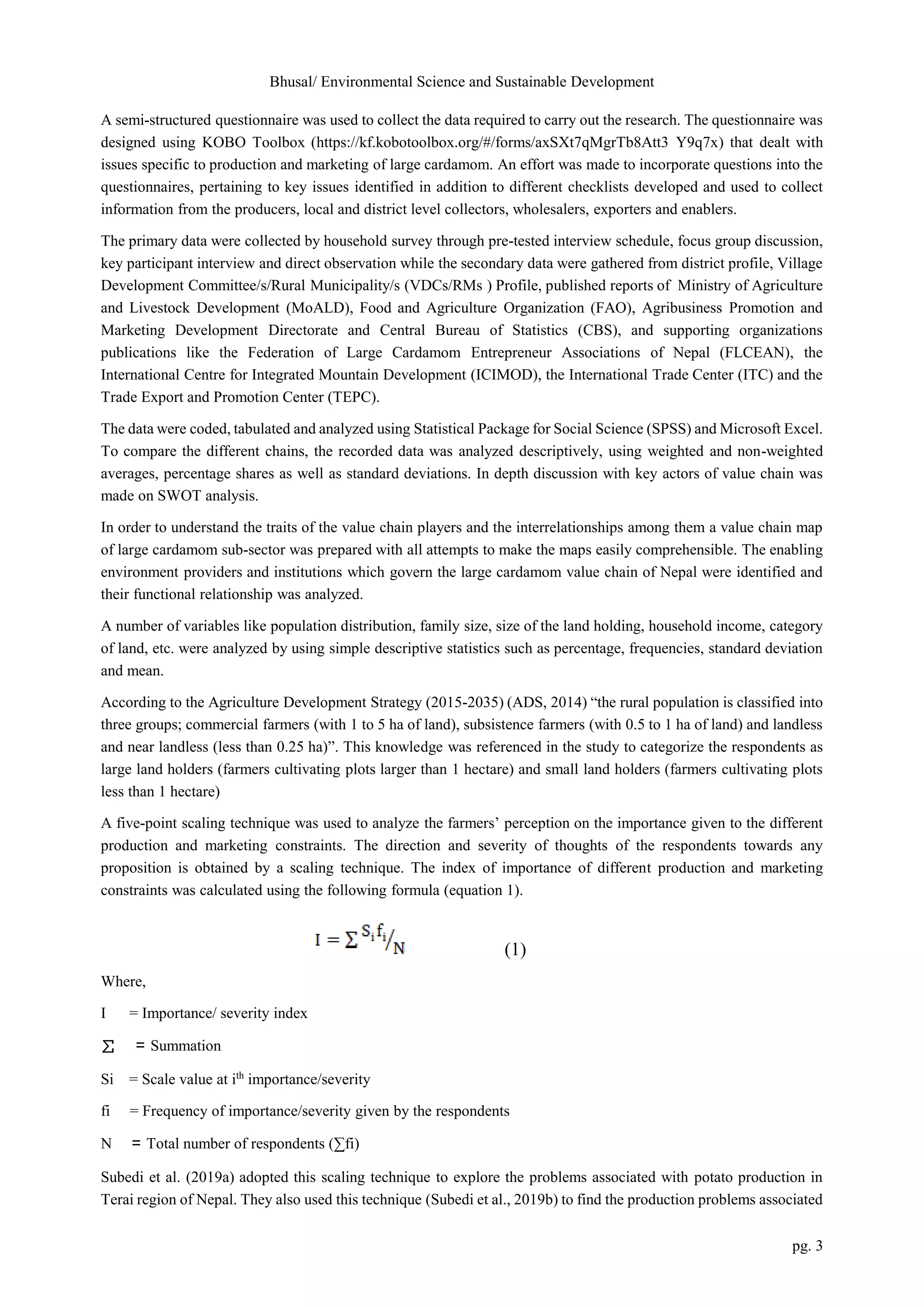 Value Chain Analysis of Large Cardamom in Taplejung District of Nepal ...