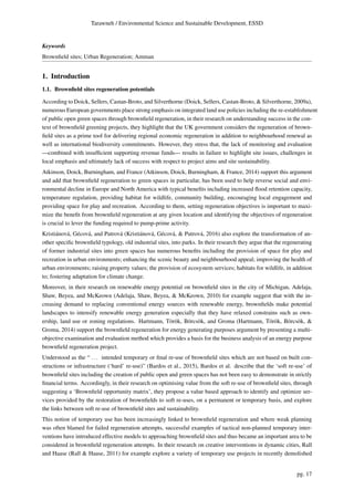 Brownfield Sites as Catalysts for Sustainable Urban Regenerationand the ...