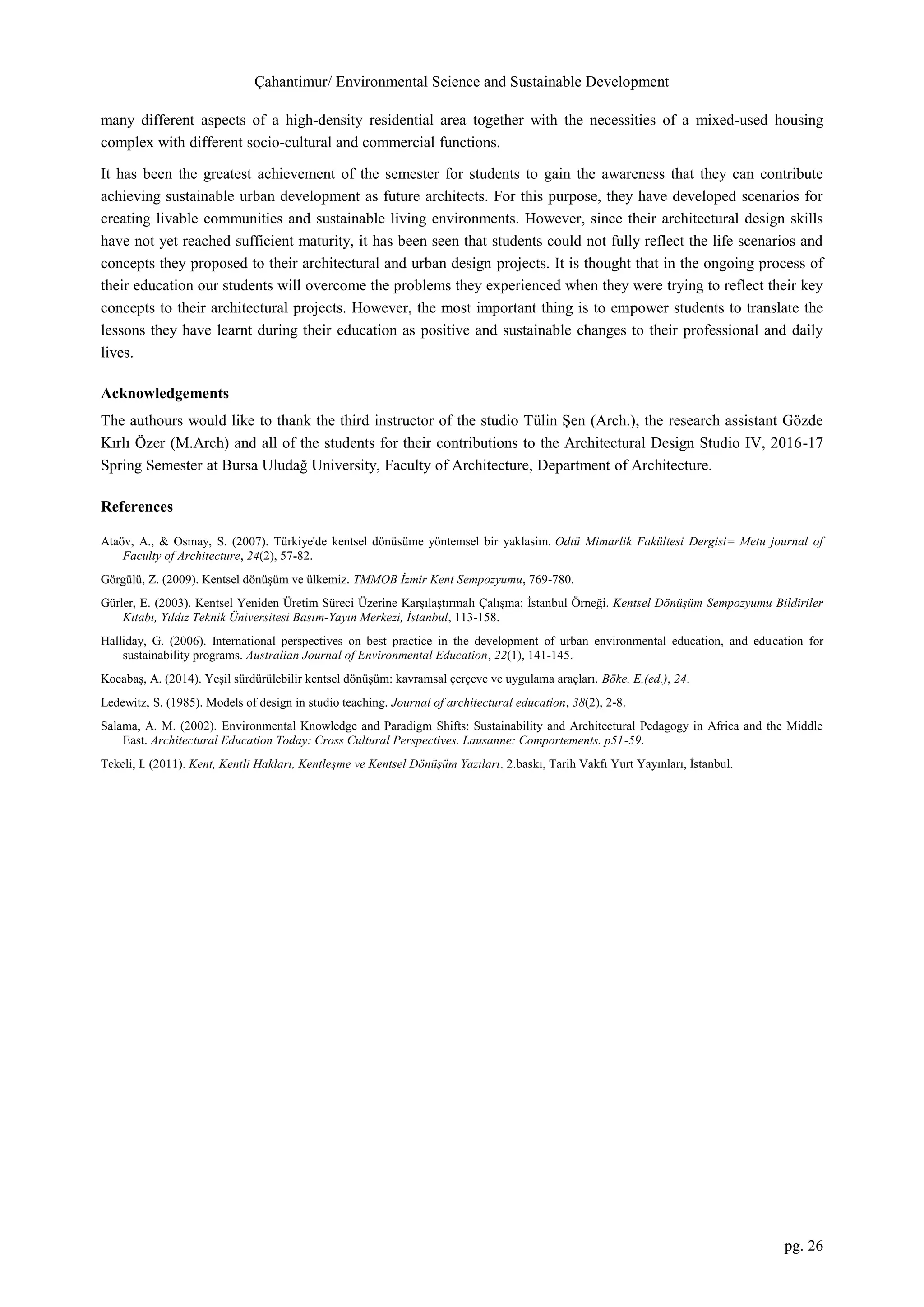 Architectural Education for Sustainable Urban Regeneration | PDF