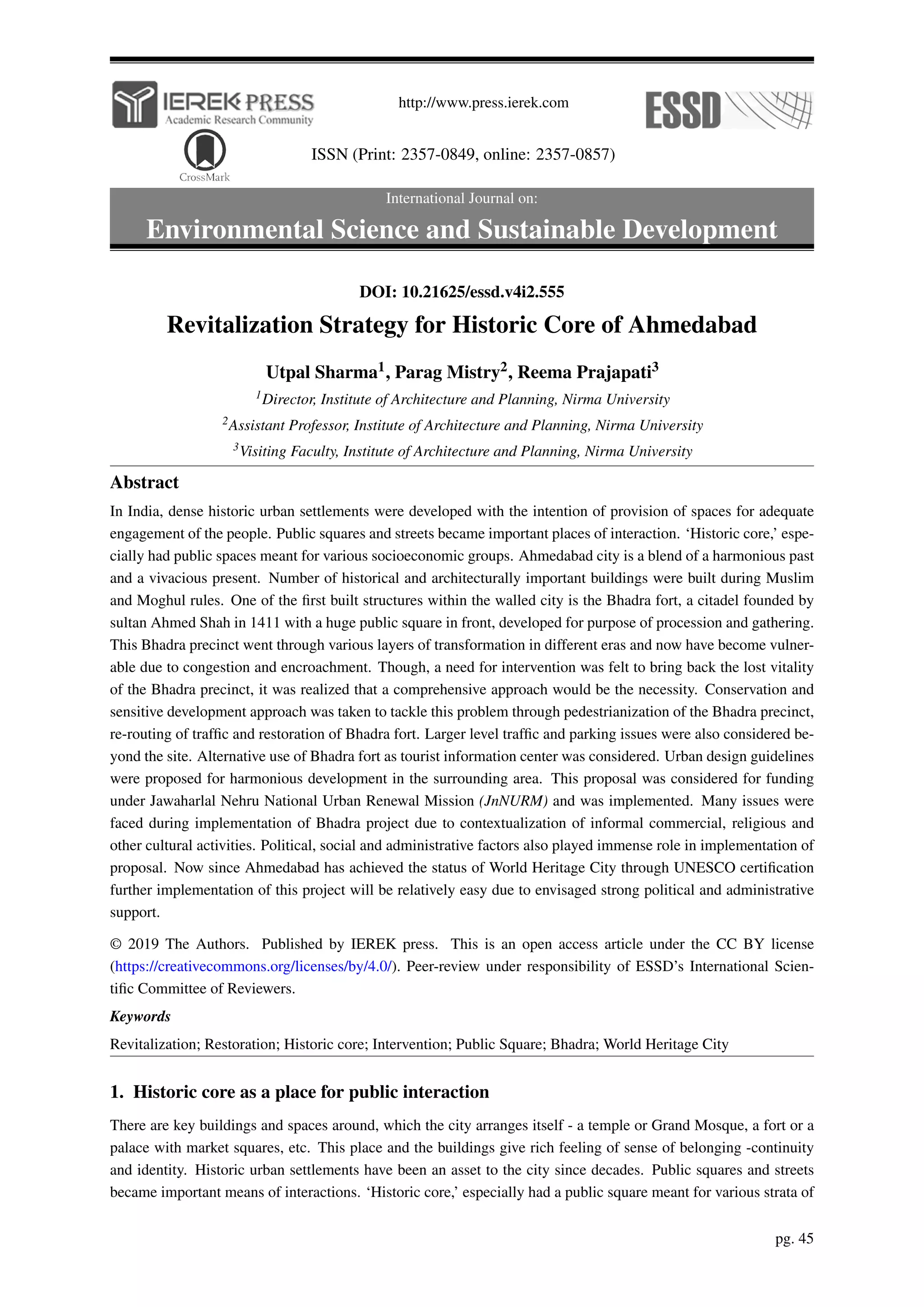 Revitalization Strategy for Historic Core of Ahmedabad | PDF