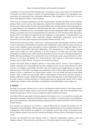 Freshwater: Towards a Better Understanding of a Wicked Problem | PDF