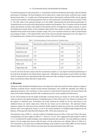 Research and application of climate-responsive design of traditional vernacular houses in ...
