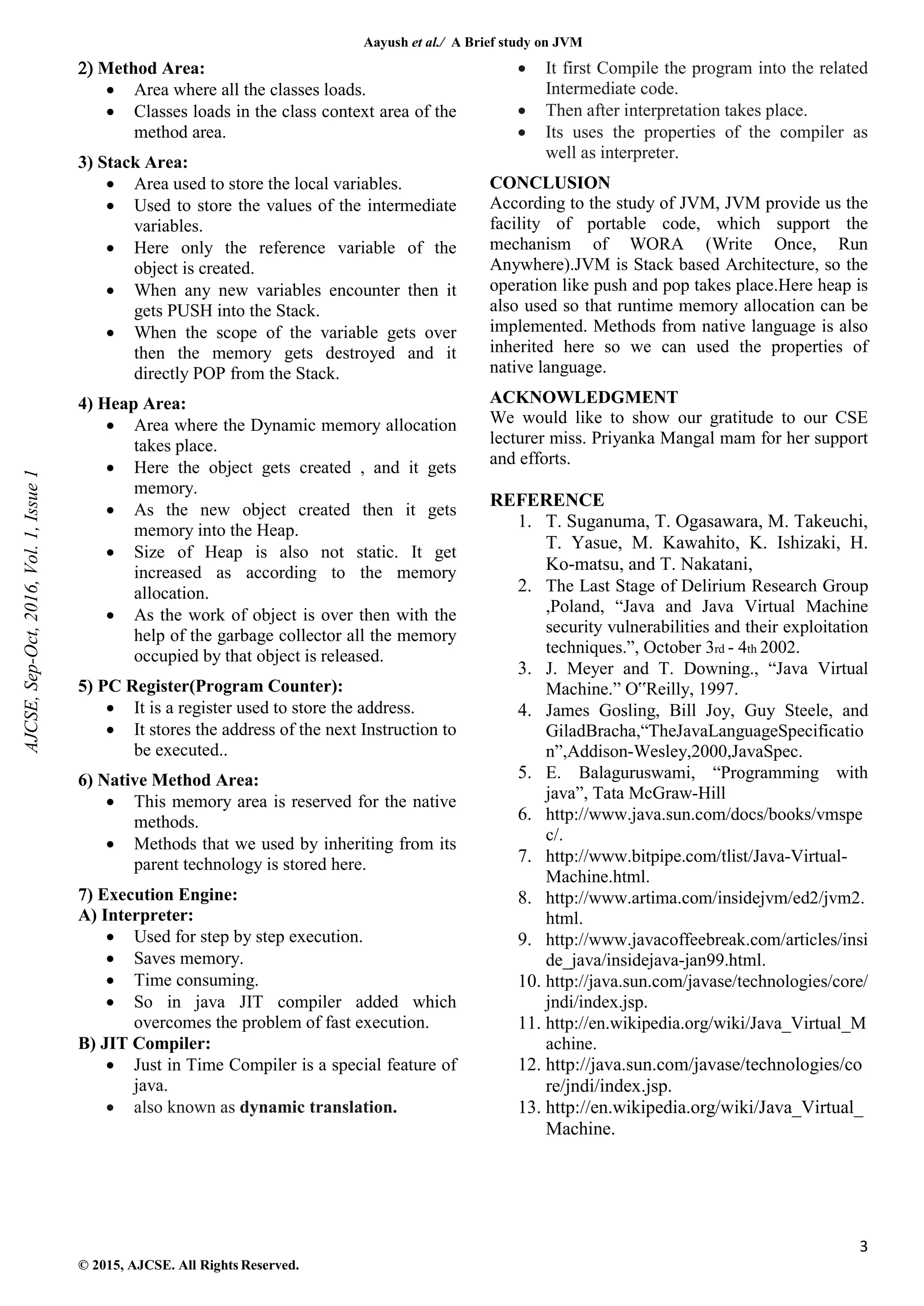 A Brief study on JVM A Brief study on JVM | PDF
