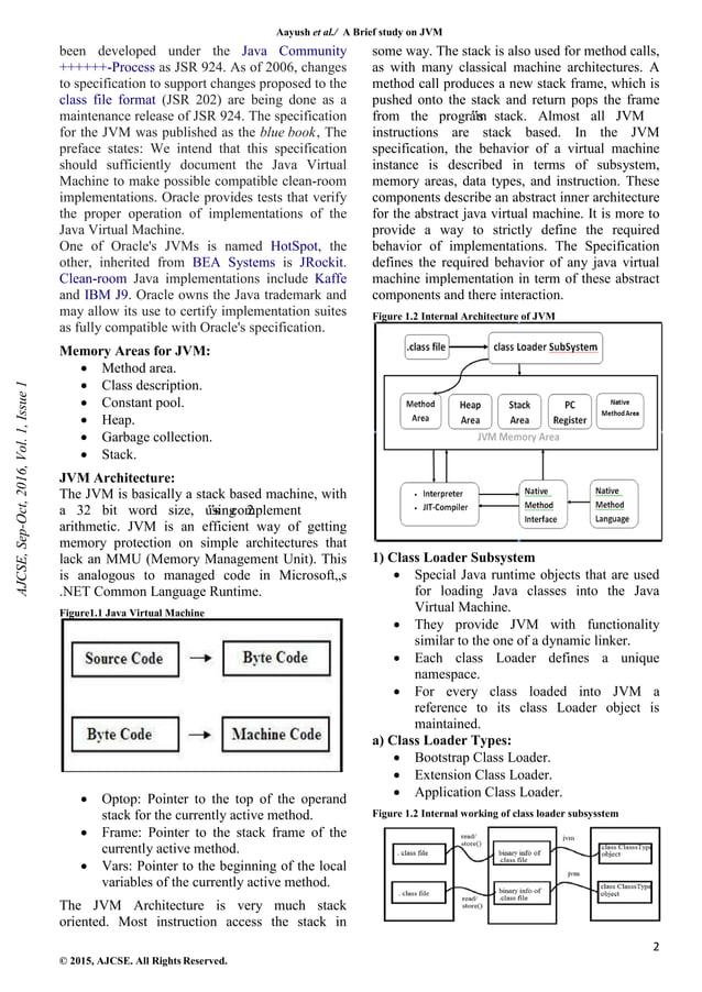 A Brief study on JVM A Brief study on JVM | PDF | Programming Languages | Computing