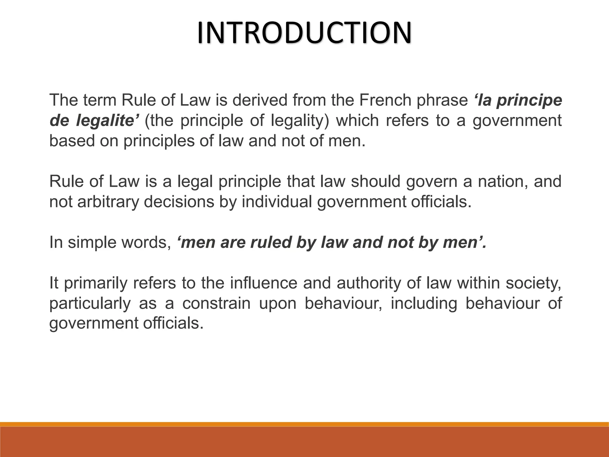 Admin law- rule of law | PPTX