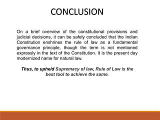 Admin law- rule of law | PPTX