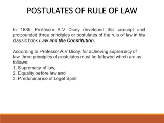 Admin law- rule of law | PPTX