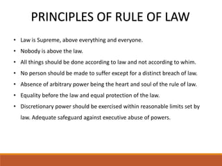 Admin law- rule of law | PPTX