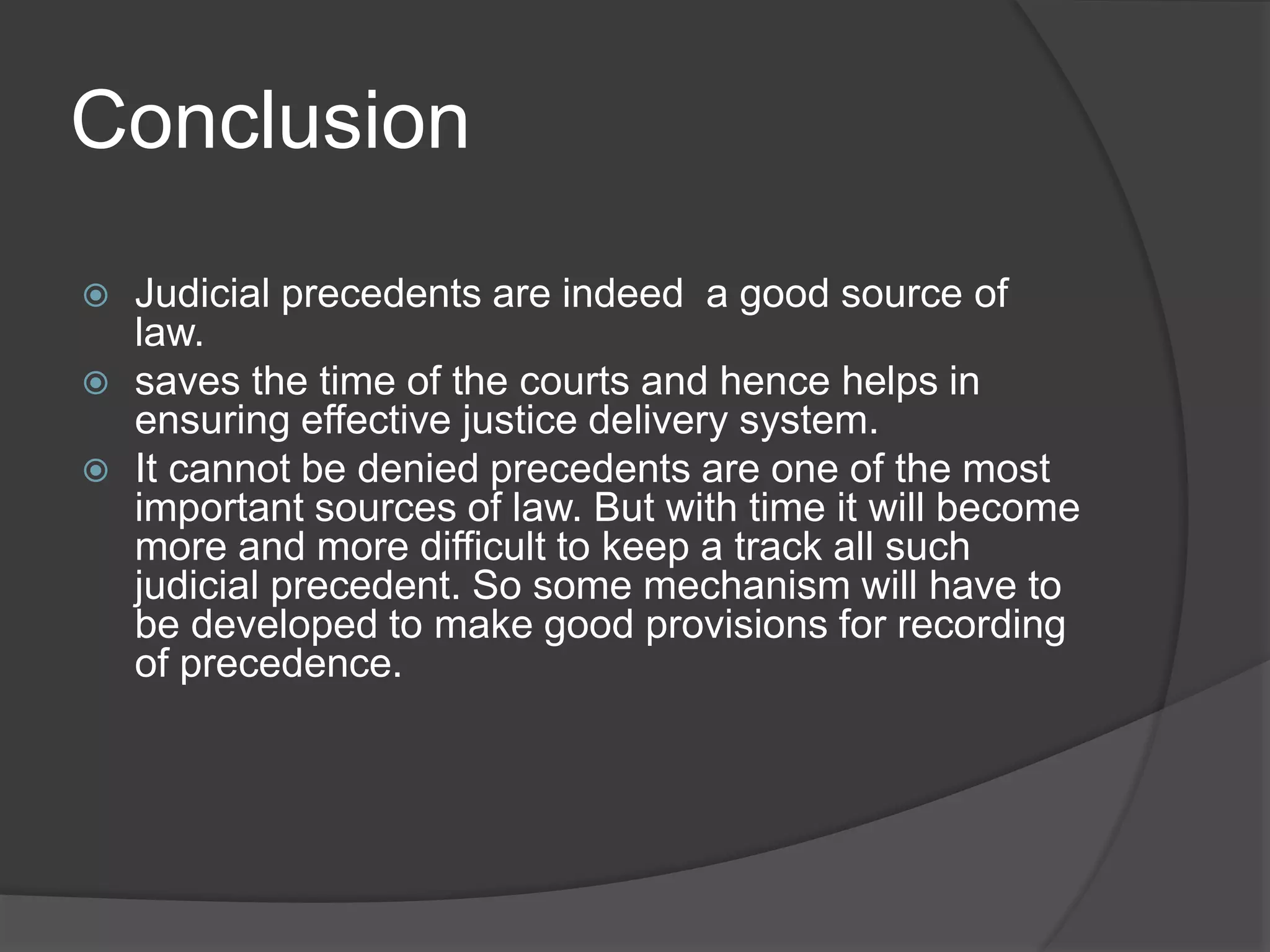 Precedent as a source of law | PPTX | Law