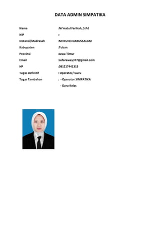 Admin mi fariha | DOCX