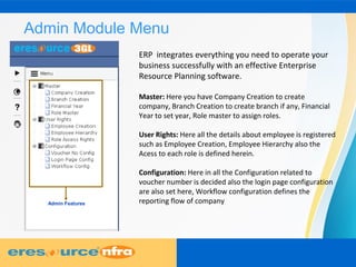 Admin Module eresource 3GL ERP(ERP for Transportation) | PPT