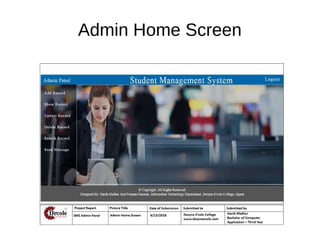 Student Management System (SMS) | PDF