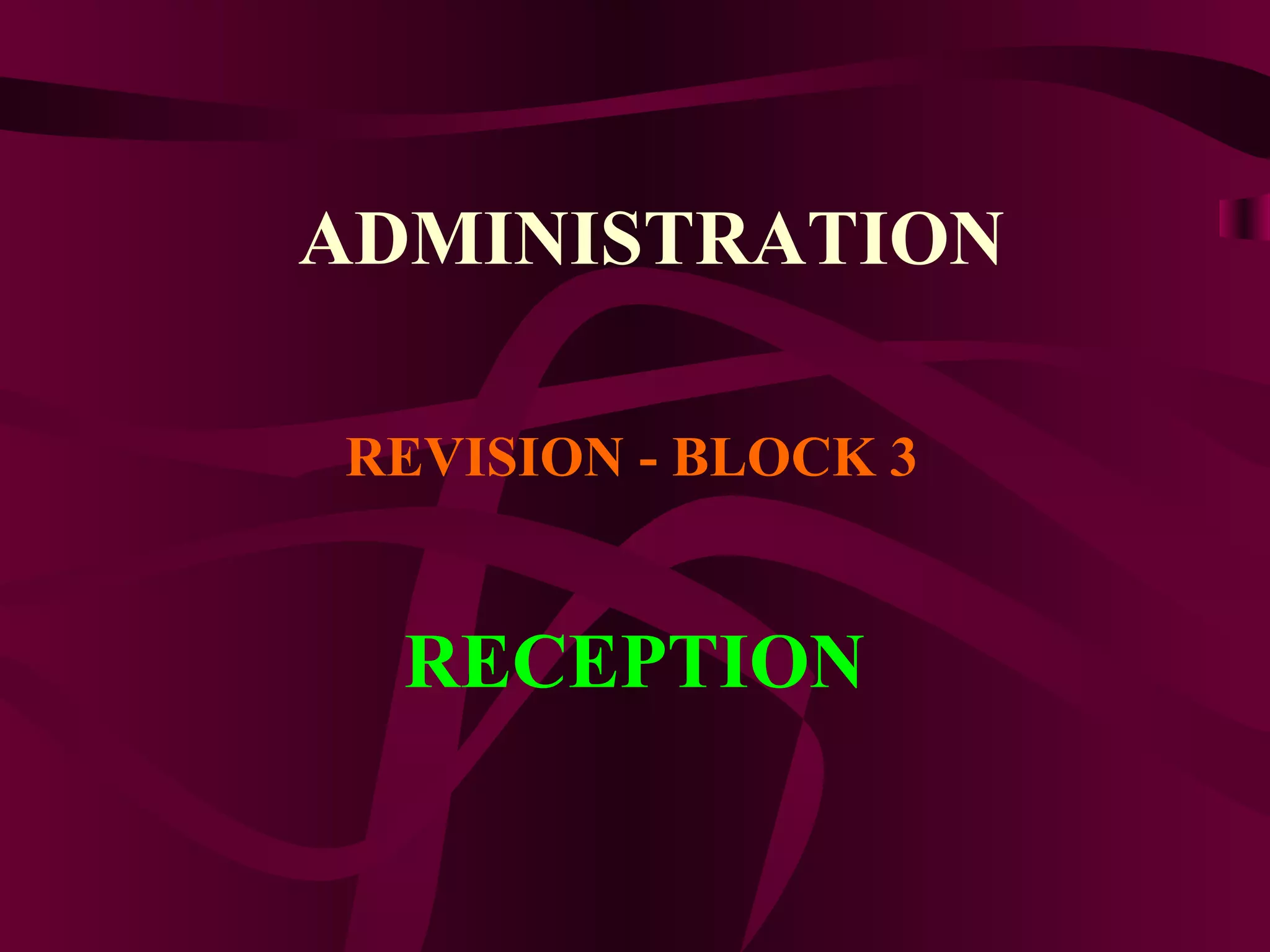 Admin rev 3 reception | PPT
