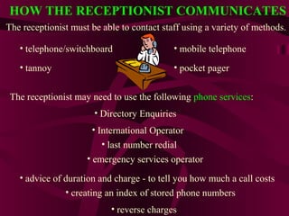 Admin rev 3 reception | PPT | Phone Services | Home Utilities