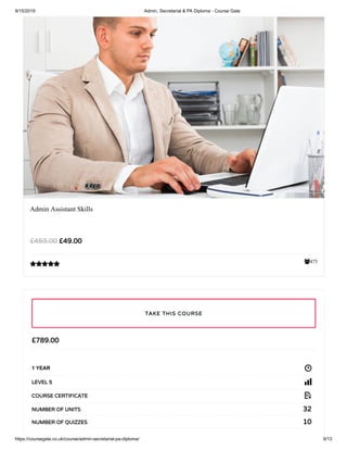 Admin, Secretarial & PA Diploma - Course Gate | PDF