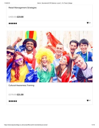 Admin, Secreterial & PA Diploma: Level 3 - St. Pauls College | PDF | Business | Business and Finance