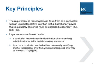 Adminstrative Law Update - Unreasonableness | PPTX