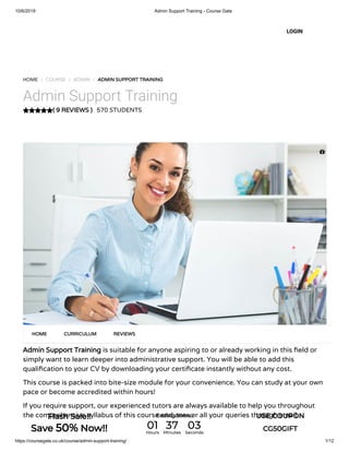 Admin Support Training - Course Gate | PDF