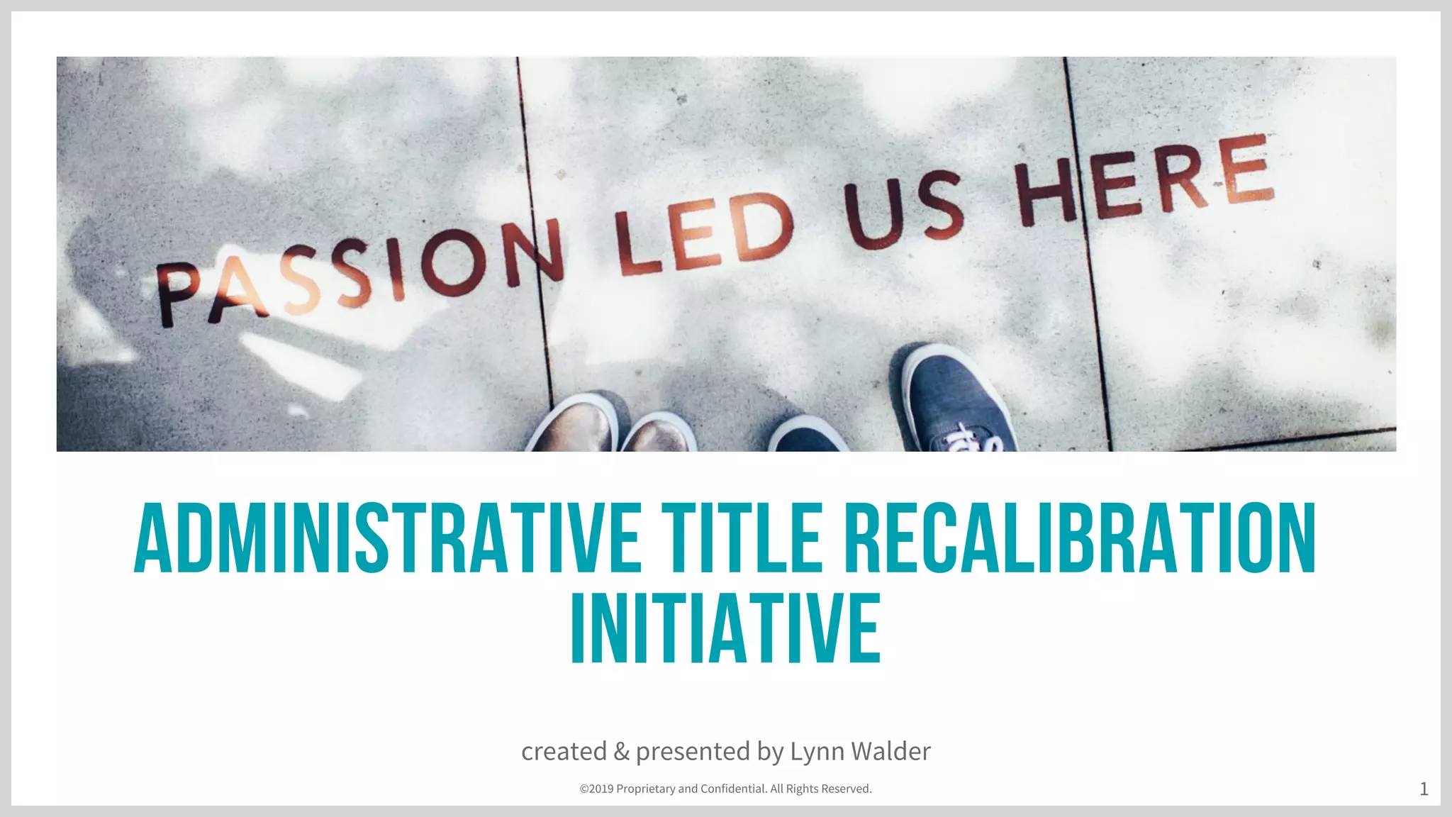 Administrative Title Recalibration Initiative (Evolved Career Pathing ...