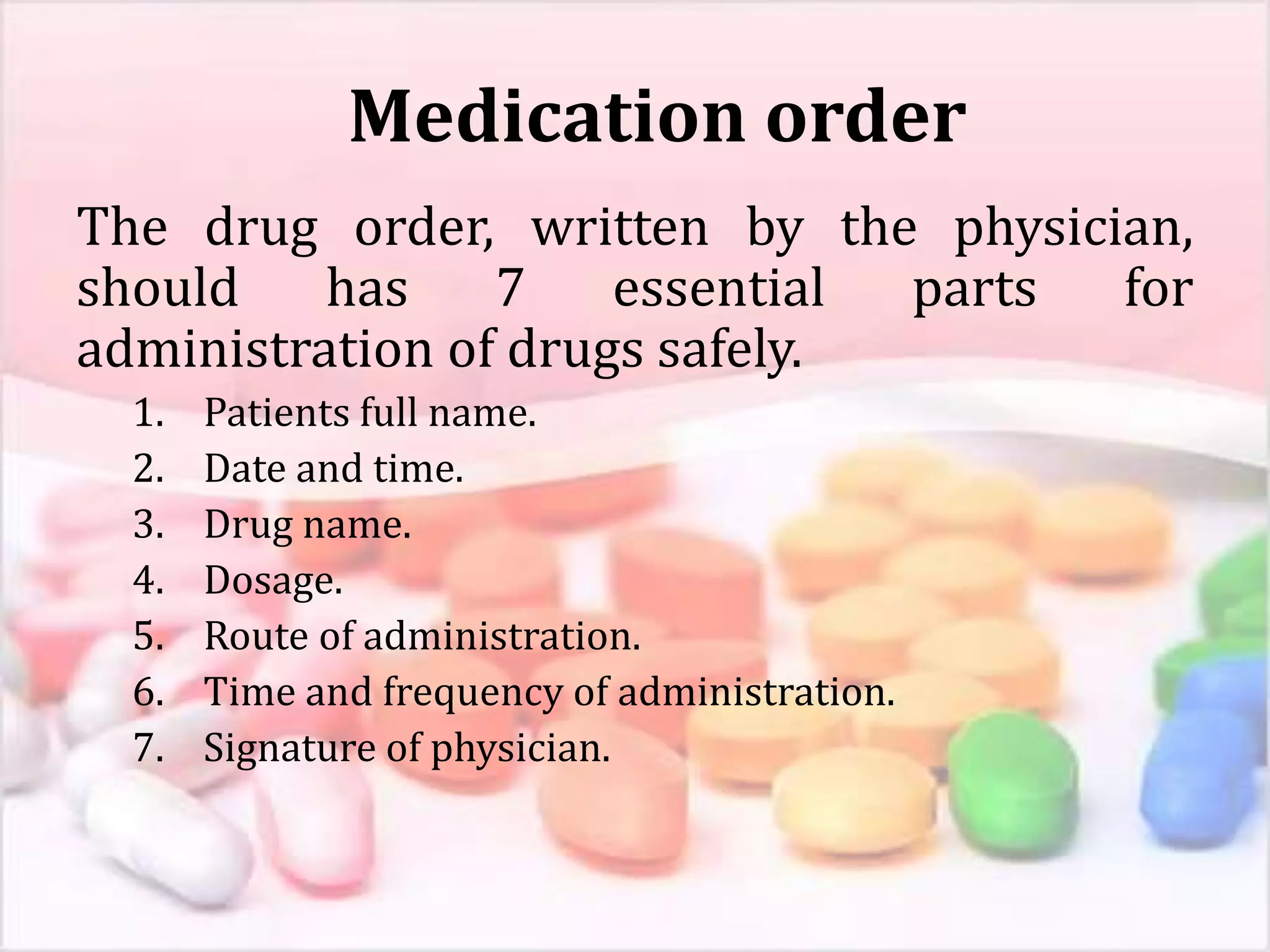 Administration of medications | PPTX