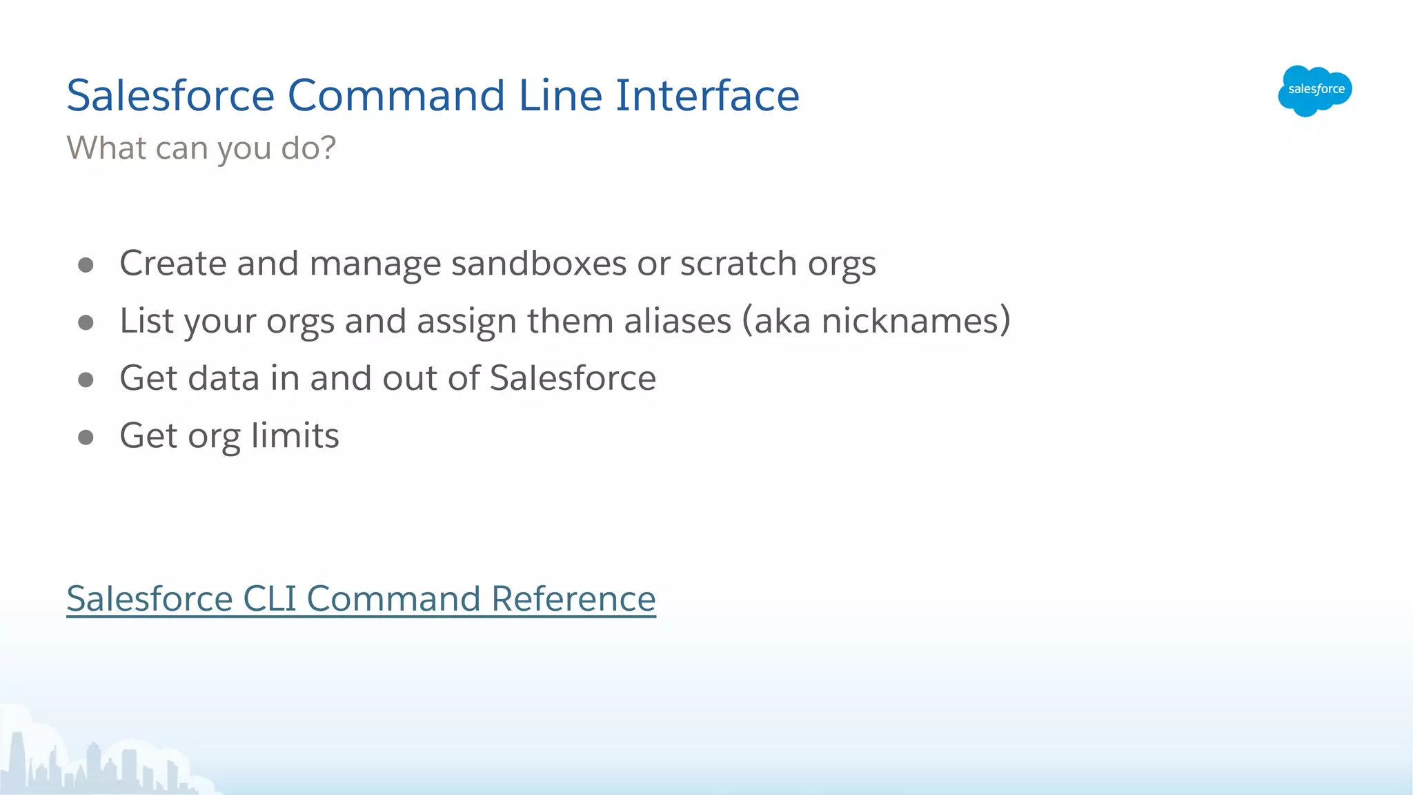 Intro To The Salesforce Command Line Interface For Admins Ppt