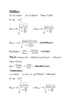 exp.9 flow meter demonstration | DOCX